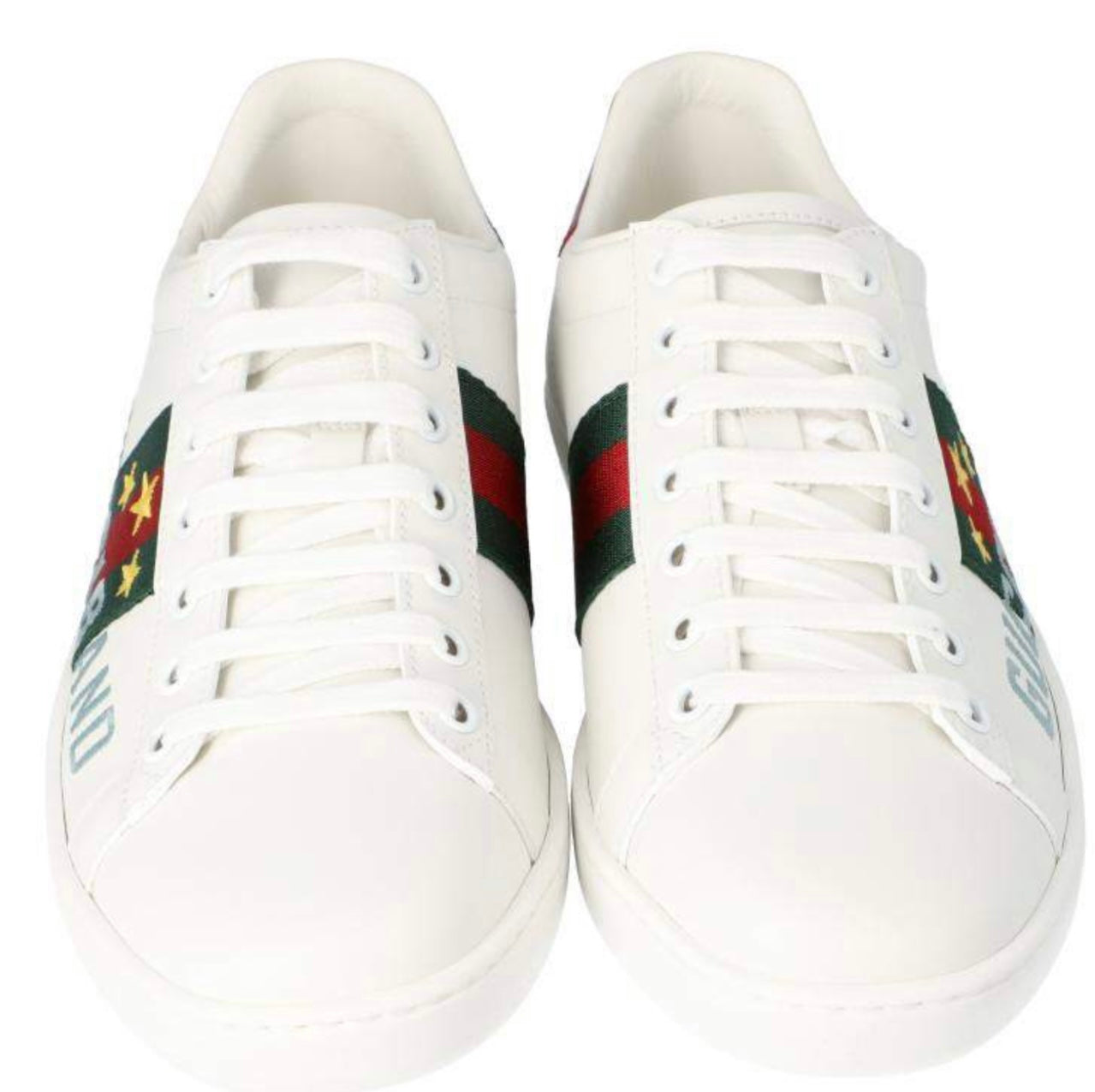 Gucci men’s Gucci White Leather Gucci Band Embroidery Ace Low-Top Snea ...