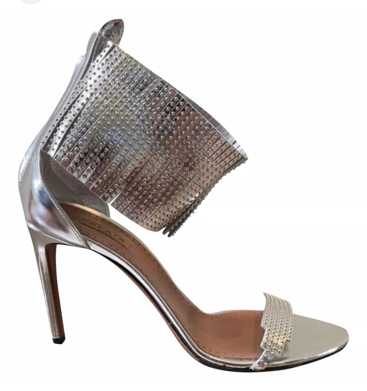 Alaia - Silver Fringe Heels – Shop Cares Closet